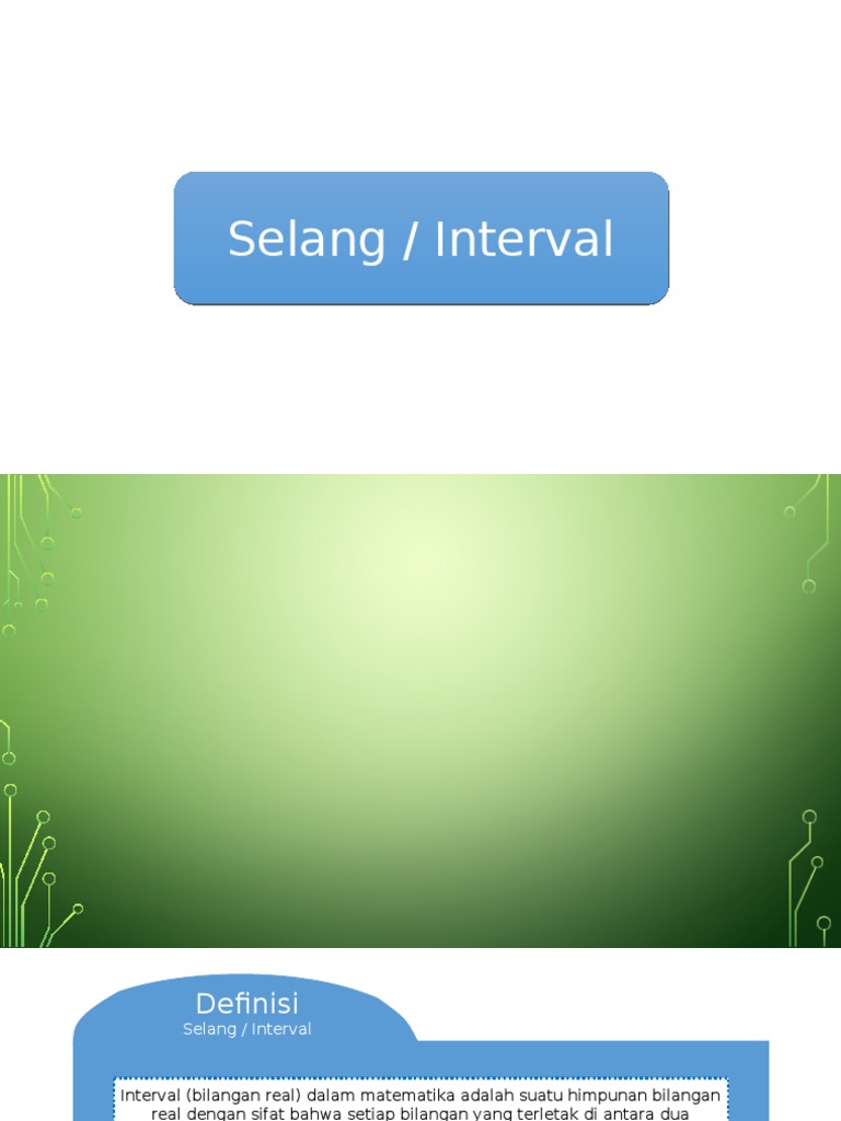 Definisi dan Penulisan Interval Matematika | PDF | Metode & Bahan Ajar ...