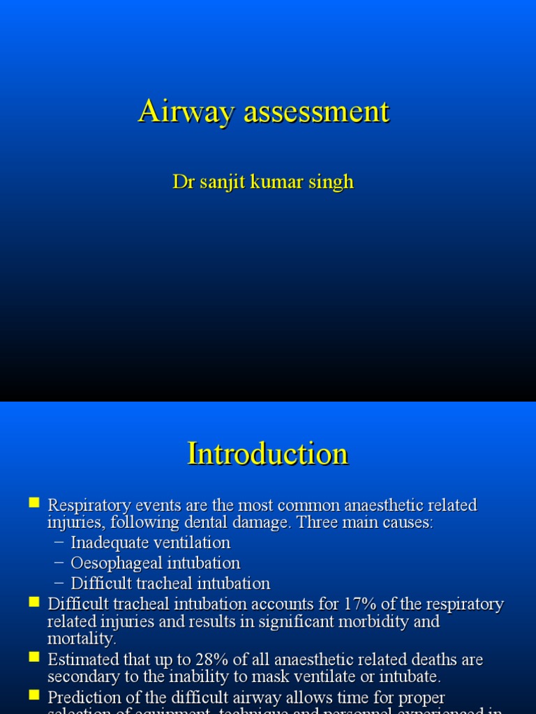 Airway Assessment | Download Free PDF | Anesthesia | Human Anatomy