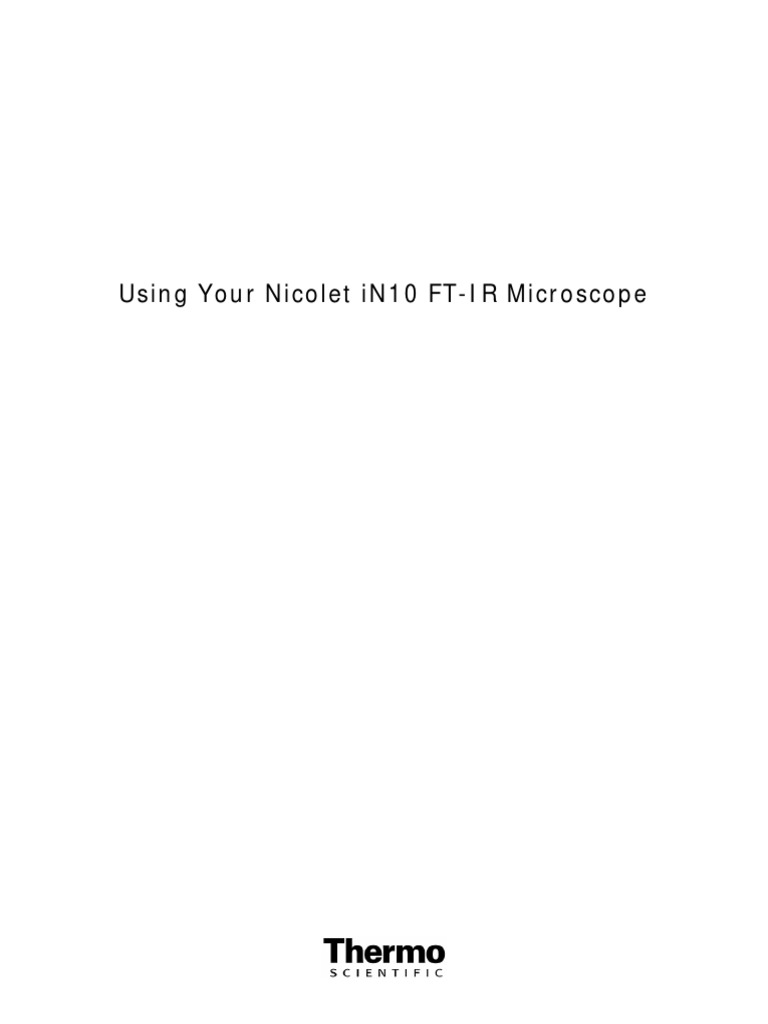 Using Your Nicolet IN10 Microscope | PDF | Nature