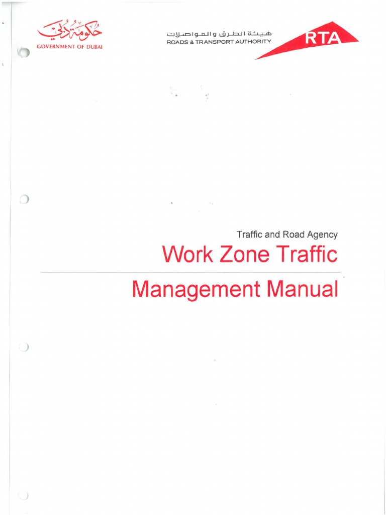 Work Zone Traffic Management Manual PDF | PDF