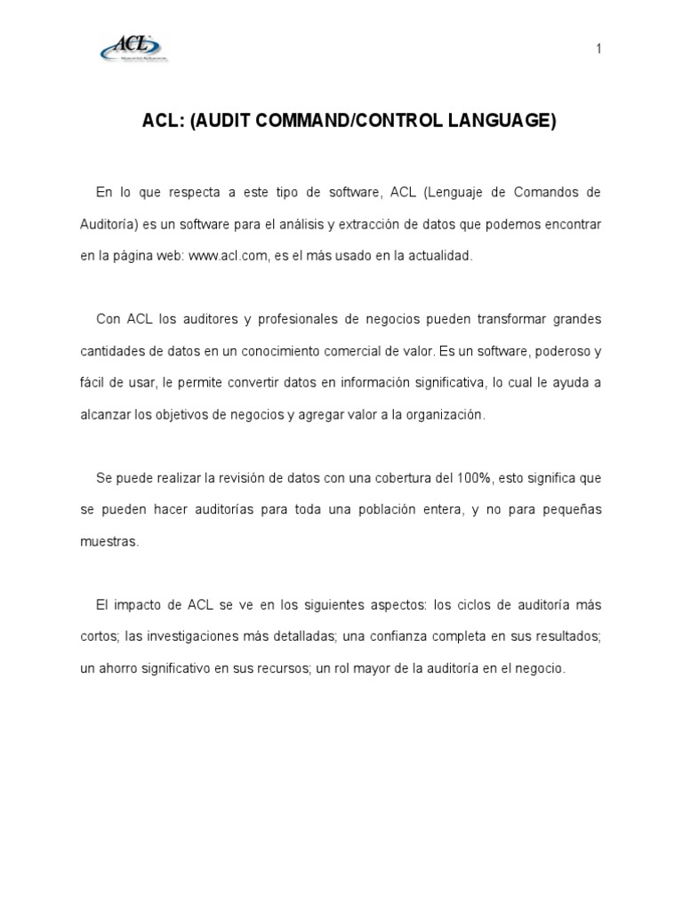 Audit Command/Control Language | PDF | Archivo de computadora ...