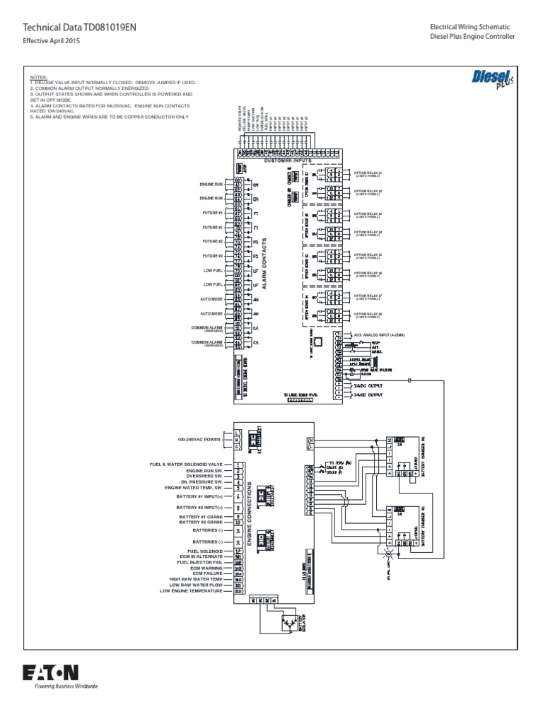 Diesel Engine Controller Wiring Schematic | PDF | Technology ...