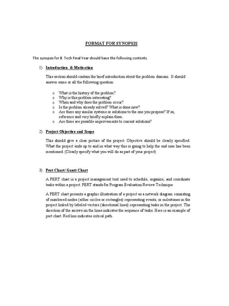 Format of Synopsis Presentation | PDF | Areas Of Computer Science ...