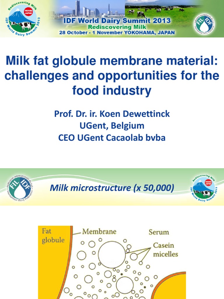 Milk Fat Globule Membrane Material: Opportunities and Challenges for ...
