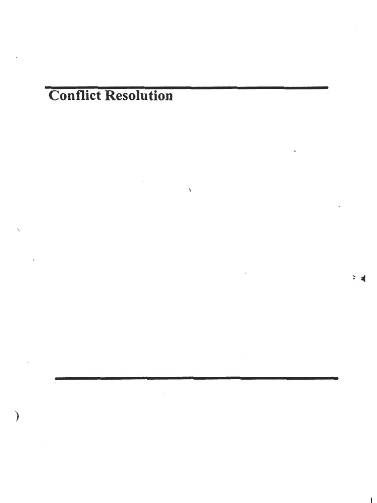 Conflict Resolution NK PDF | PDF