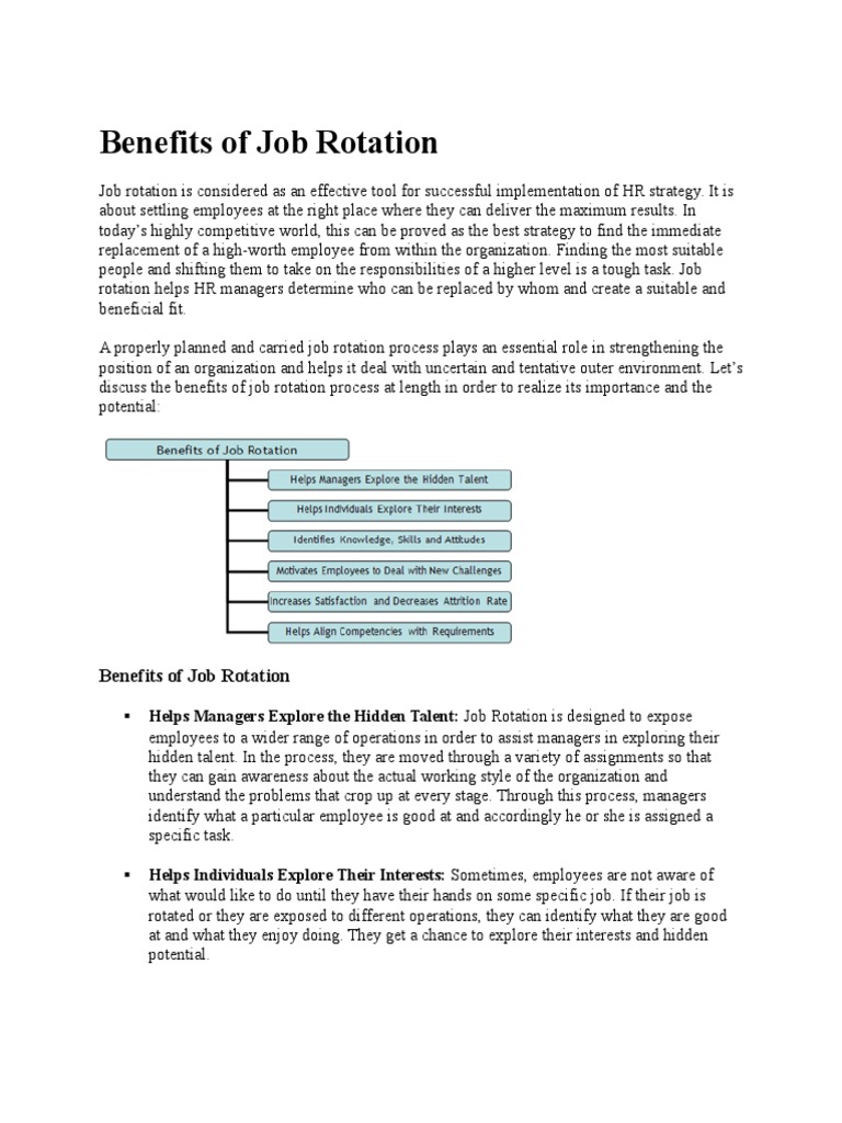 Benefits of Job Rotation | Download Free PDF | Information Technology ...