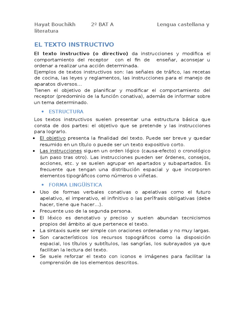 El Texto Instructivo + Predictivo | PDF | Comunicación humana | Semiótica