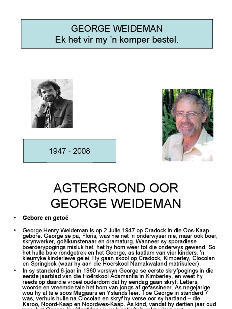 Ek Het Vir My N Komper Bestel | PDF