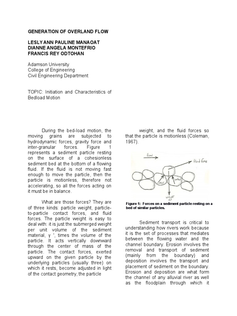 Generation of Overland Flow | PDF | Sediment | River