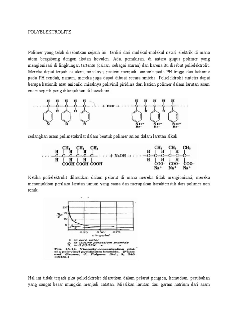Polielektrolit dan Transisi Polimer | PDF | Sains & Matematika