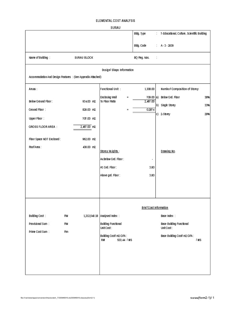 Eca Smartschool Surau | PDF | Framing (Construction) | Wall