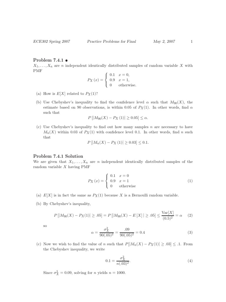Practice Problems PDF | PDF | Poisson Distribution | Teaching Mathematics