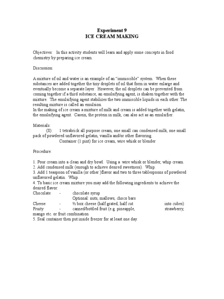 Homemade Ice Cream Recipe Guide | PDF