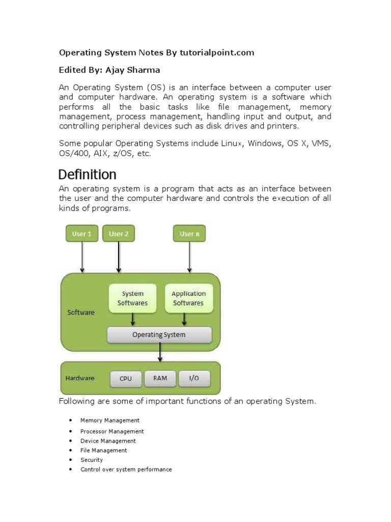 Operating System Notes | PDF | Process (Computing) | Operating System