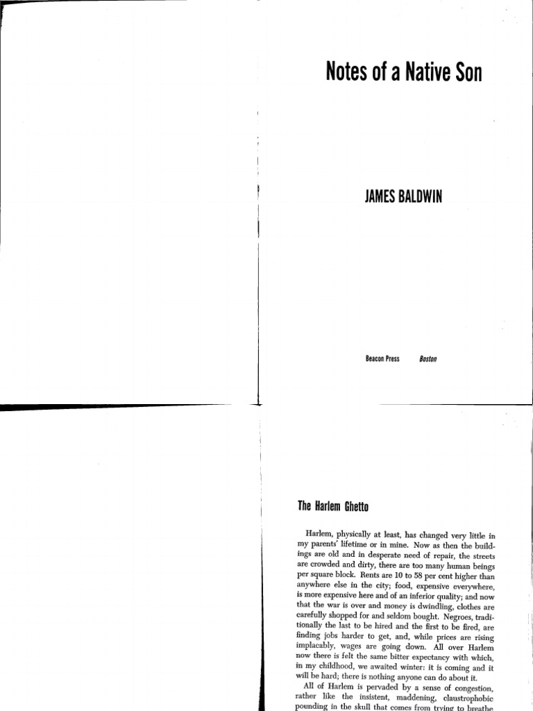 Notes of A Native Son | PDF