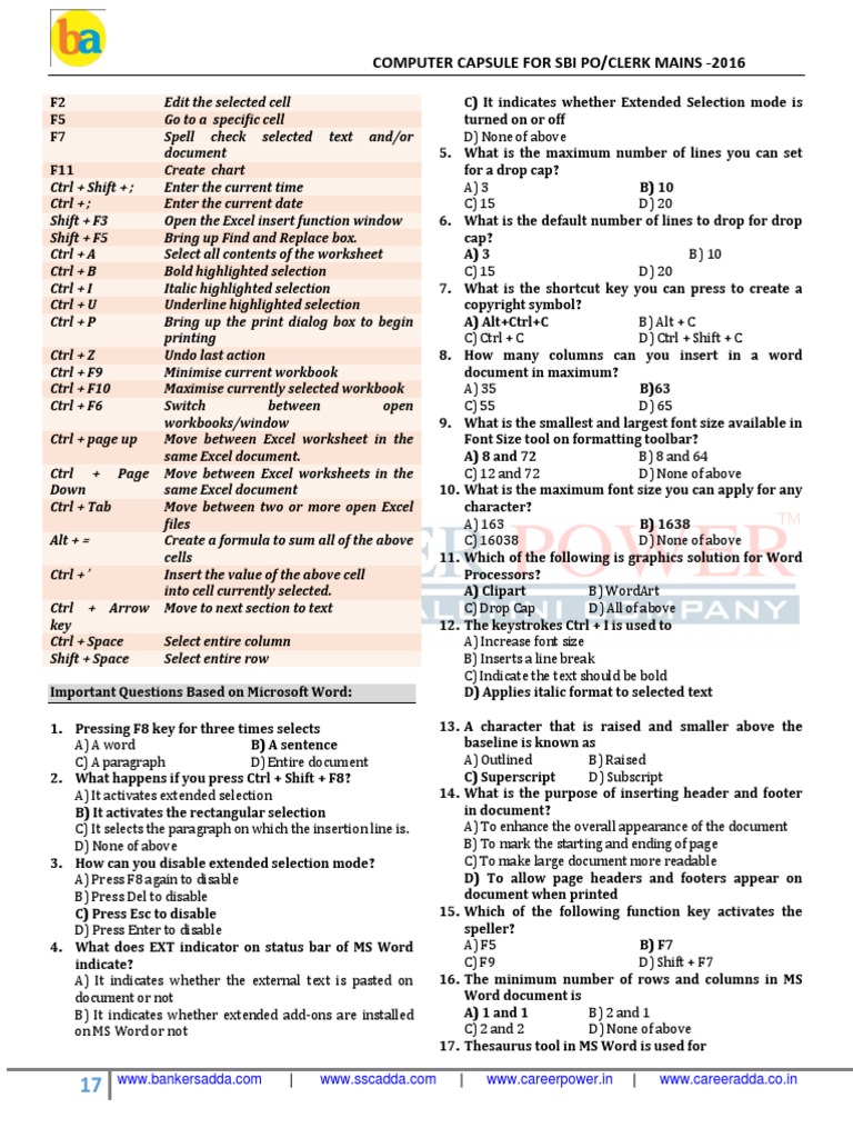 Computer Capsule June 2016. | PDF | Personal Computers | Random Access Memory