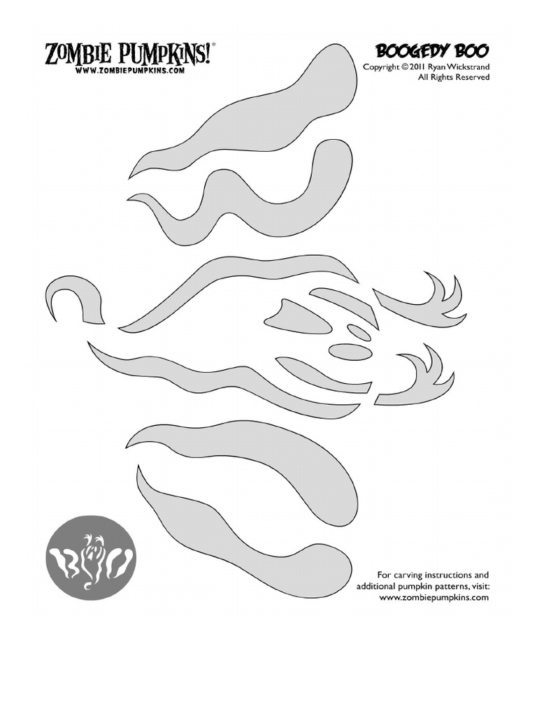 Boo Pumpkin Carving Pattern | PDF
