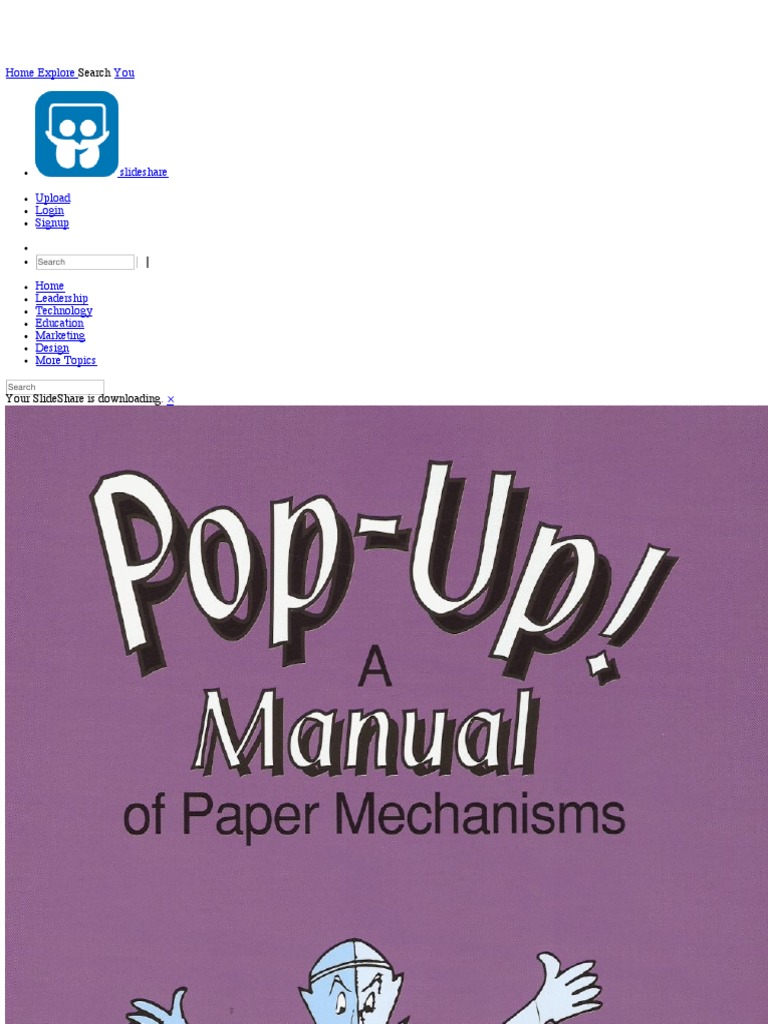 Pop Up - A Manual of Paper PDF | PDF | Spamming | Service Industries
