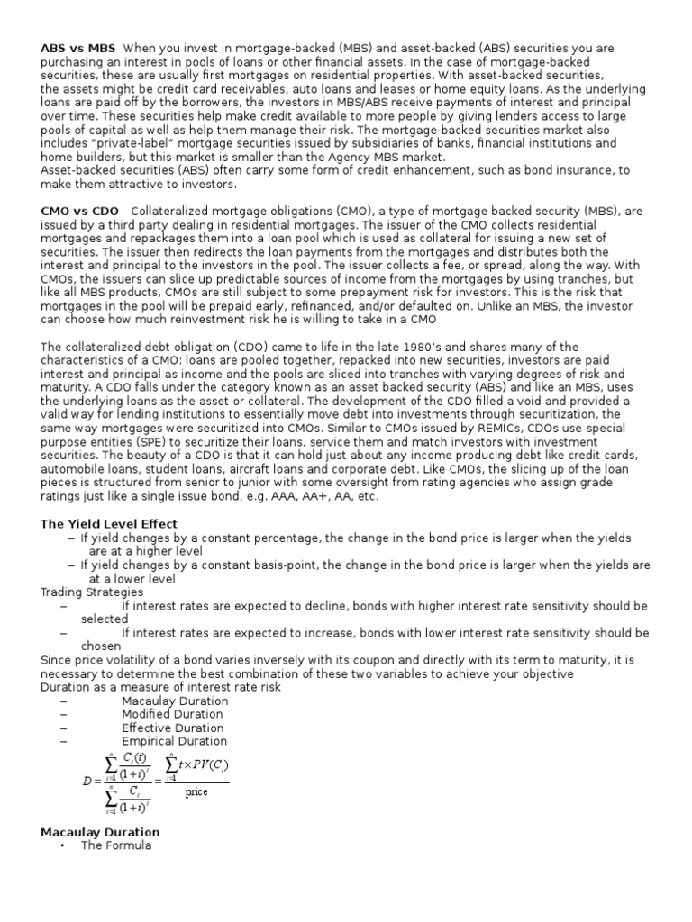 Third Party Issuer: ABS Vs MBS When You Invest in Mortgage-Backed (MBS ...