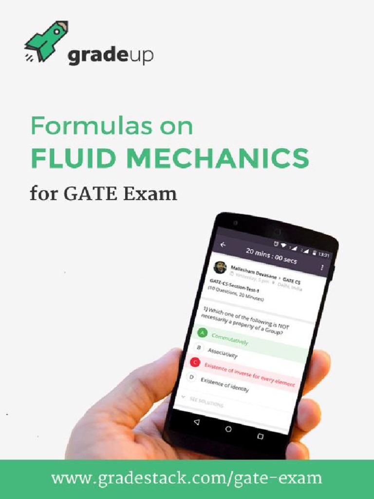 Fluid Mechanics Formulas Shortcuts | PDF | Density | Pressure