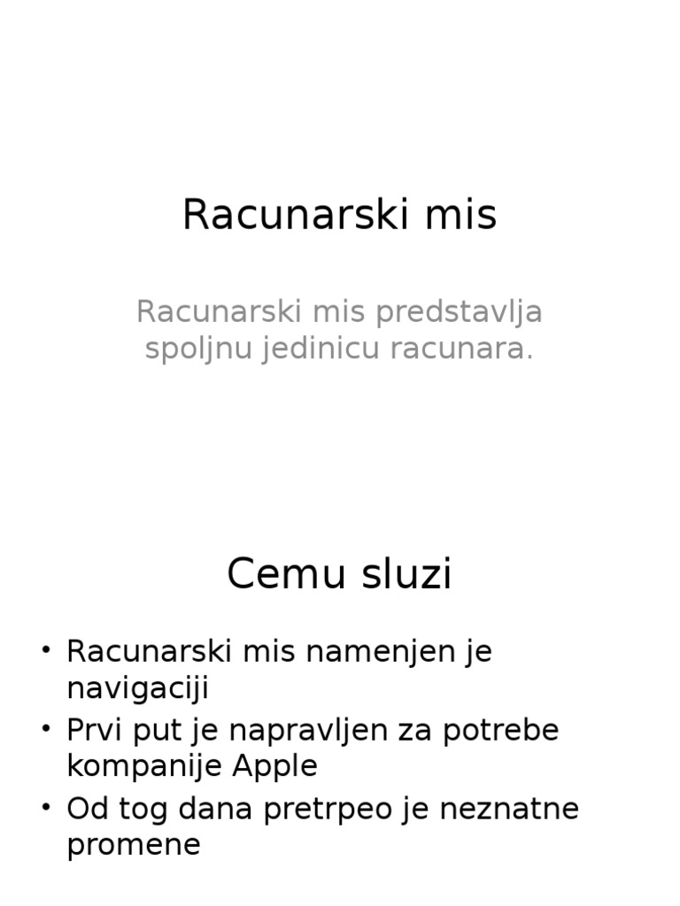 Racunarski Mis | PDF