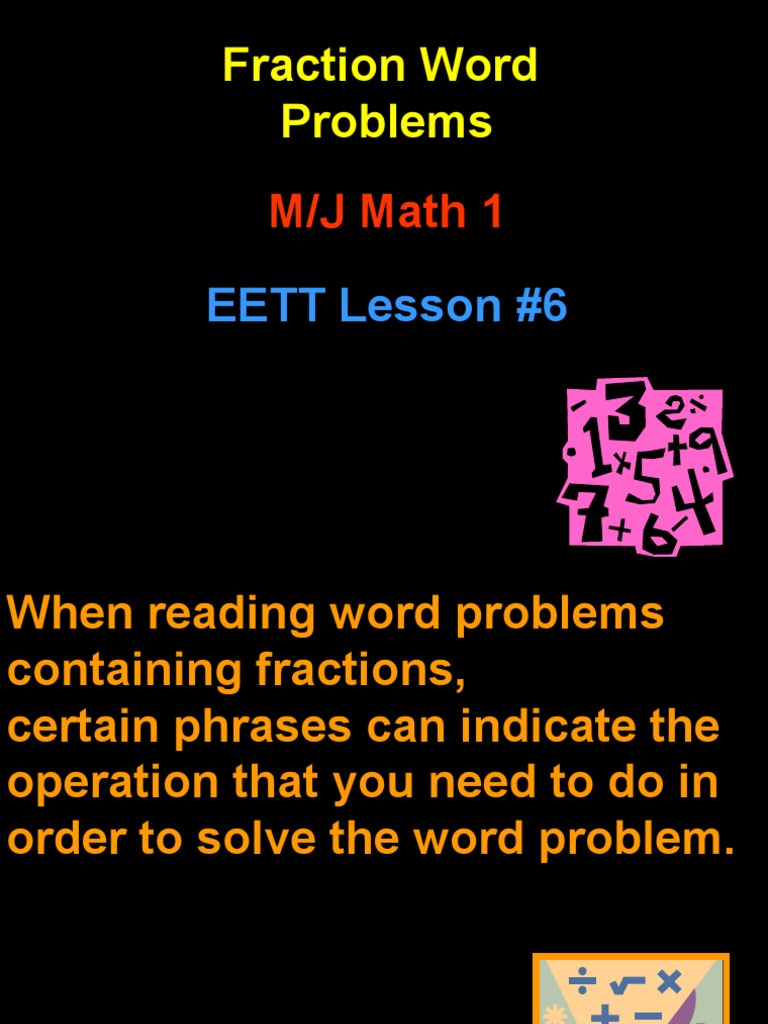 Understanding Fraction Word Problems | PDF | Career & Growth | Language ...