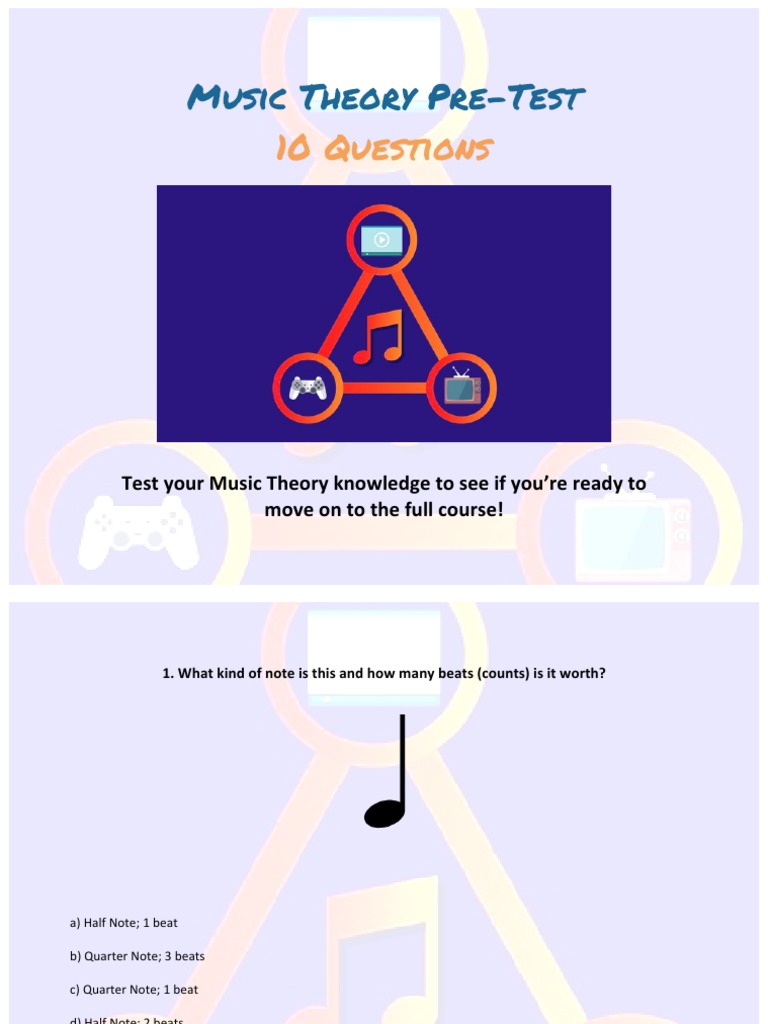 Music Theory Pre-Test | PDF