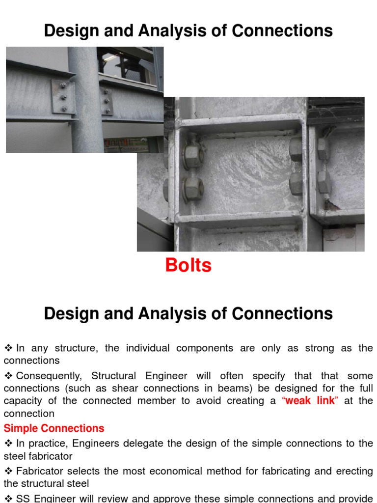 CH 6 - Bolt Connections | Download Free PDF | Screw | Materials Science