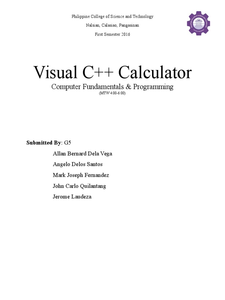 Visual C++ Calculator Source Code | PDF | Cursor (User Interface ...