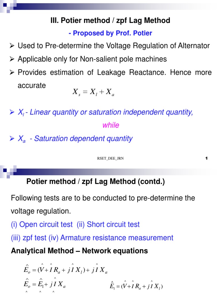 7.potier Method | PDF | Quantity | Electrical Engineering