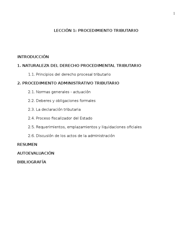 Procedimiento Tributario | PDF | Impuestos | Contabilidad