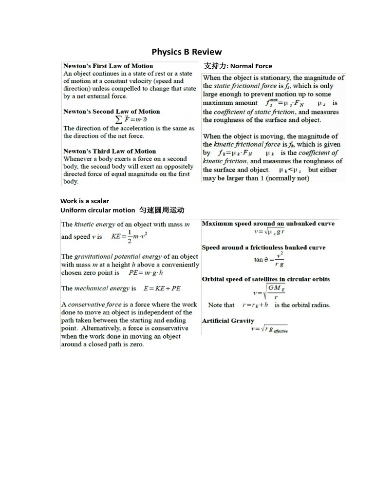 AP Physics Review | PDF