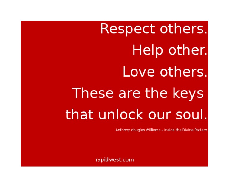 Keys to Respect and Love Others | PDF | Self-Improvement | Lifestyle