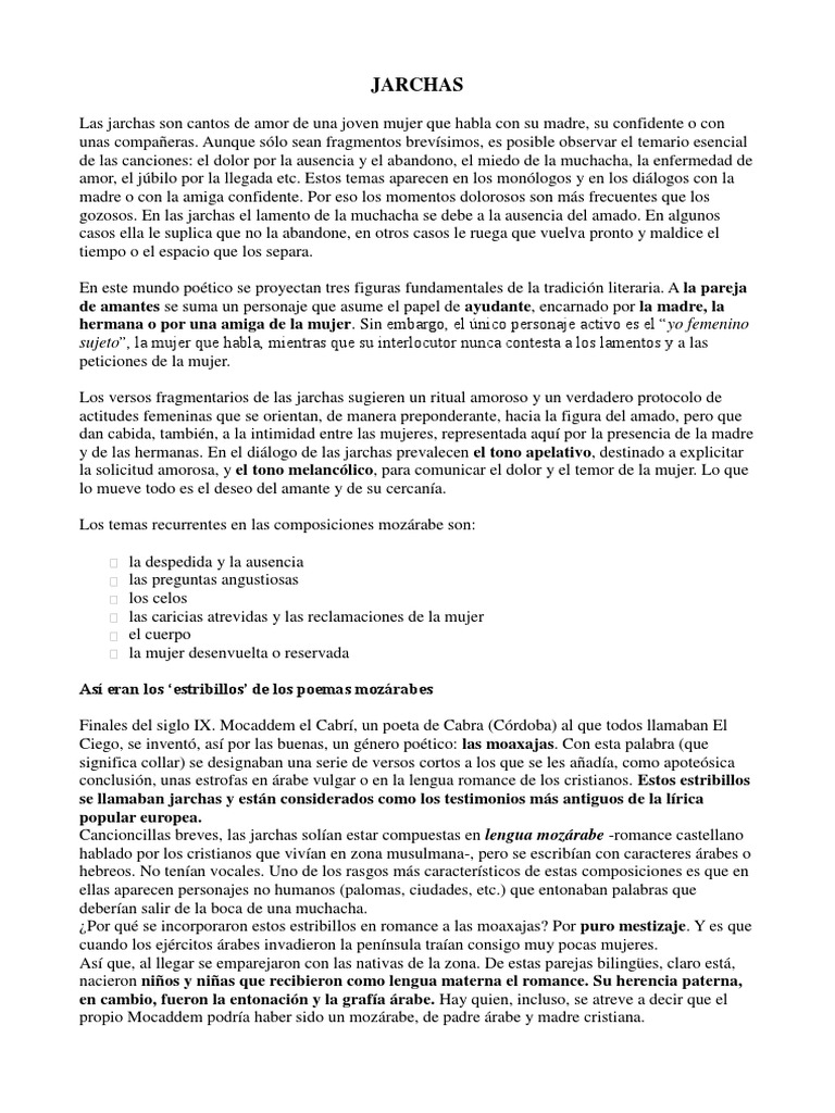 Jarchas | PDF | Poesía