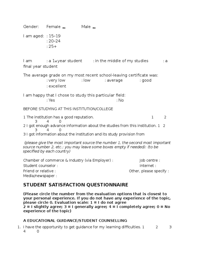 Student Satisfaction Survey | PDF | Educational Assessment | Teachers