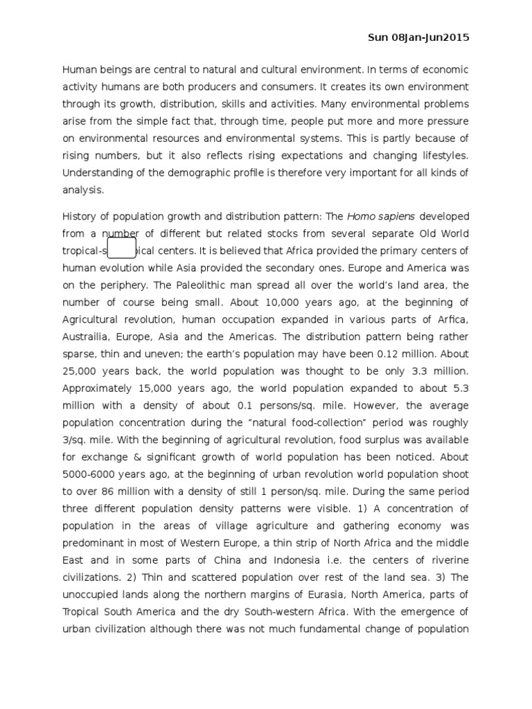 Understanding Population Growth and Distribution Patterns Through ...