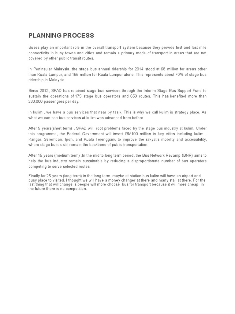 Planning Process | PDF