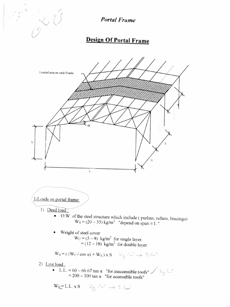 Design of Portal Frame | PDF