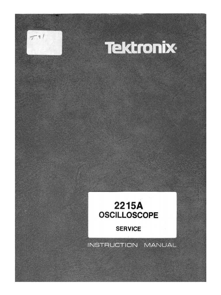 Tektronix 2215A Oscilloscope Service Manual | PDF