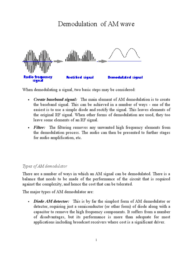 Envelope Detector For AM | PDF | Detector (Radio) | Broadcasting
