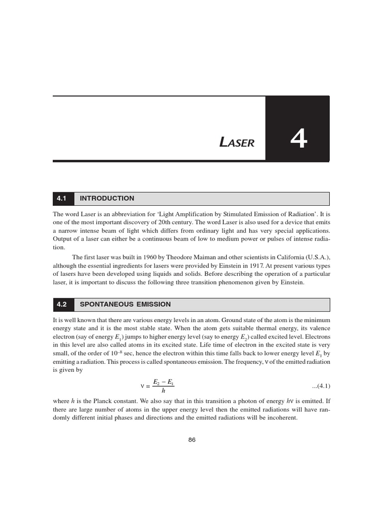 Laser | PDF | Coherence (Physics) | Laser
