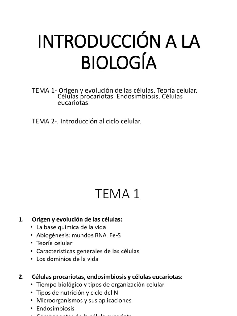 Tema 1-Introducción a la Biología.pdf | Ribosoma | Biología Celular)