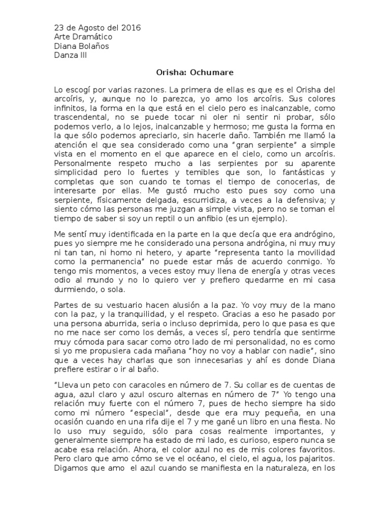 Orisha Ochumare | PDF | Amor