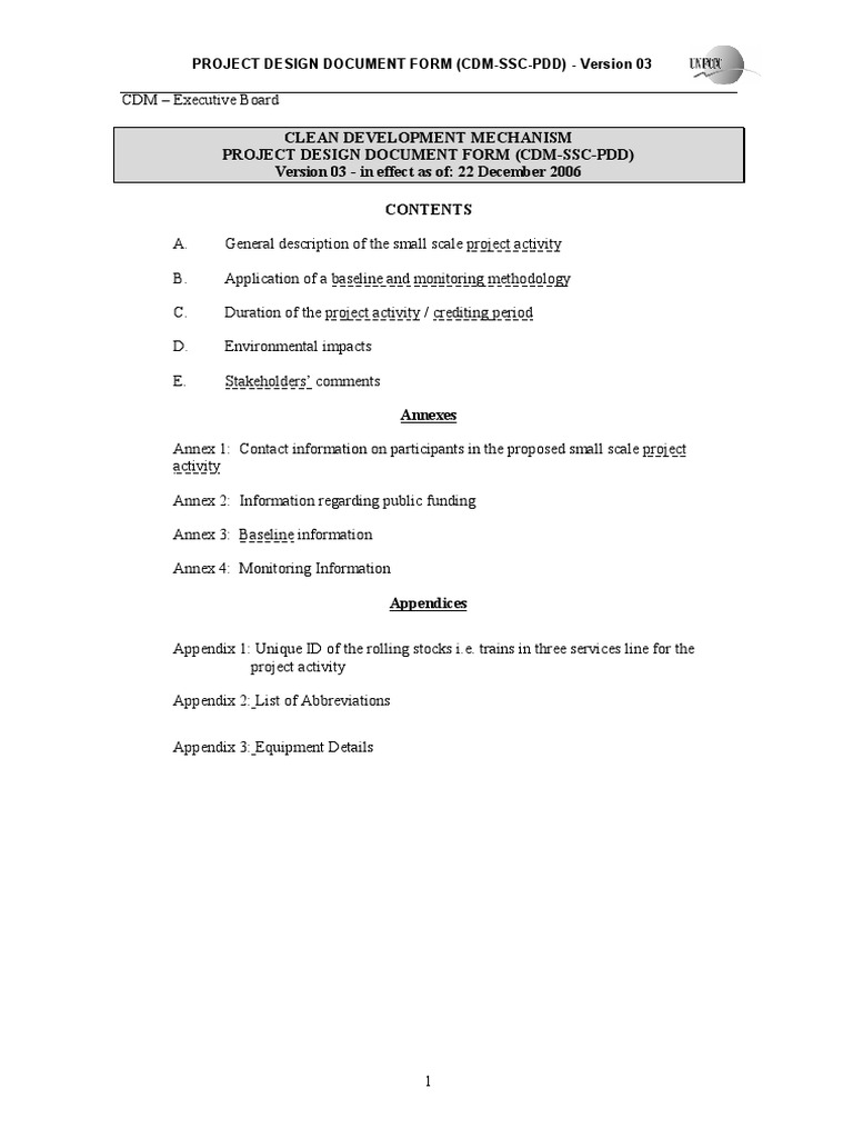 Clean Development Mechanism Project Design Document Form (CDM-SSC-PDD ...
