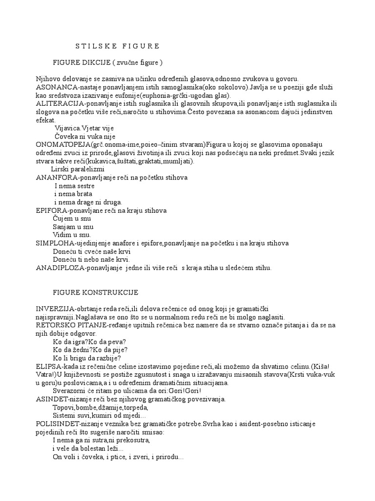 Stilske Figure | PDF