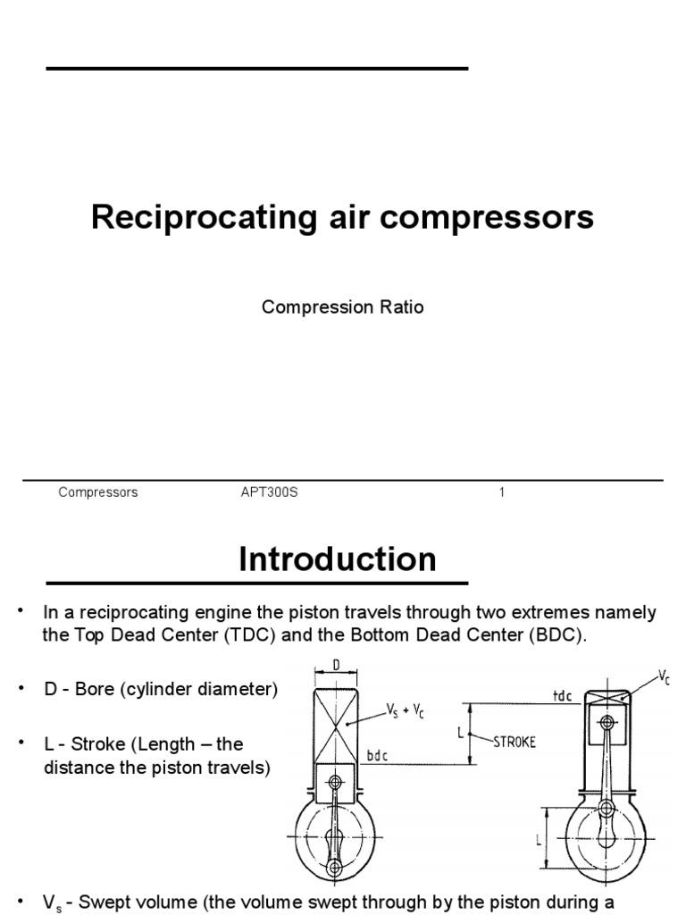 Reciprocating Air Compressors: Compression Ratio | PDF | Gas Compressor ...