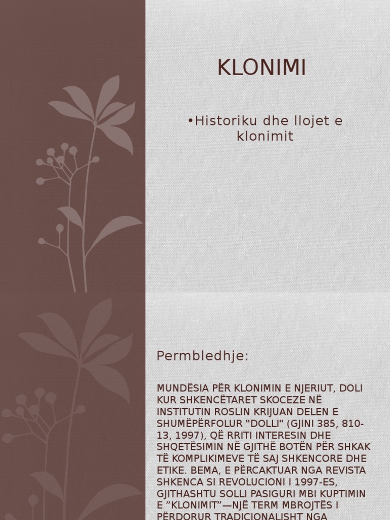 Klonimi | PDF