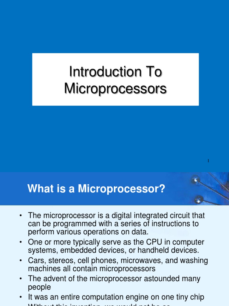 Micro 1 | PDF | Instruction Set | Microprocessor