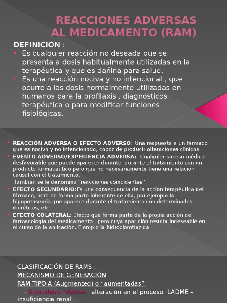 Reacciones Adversas Al Medicamento. | PDF | Medicamentos con receta | Droga Farmacéutica