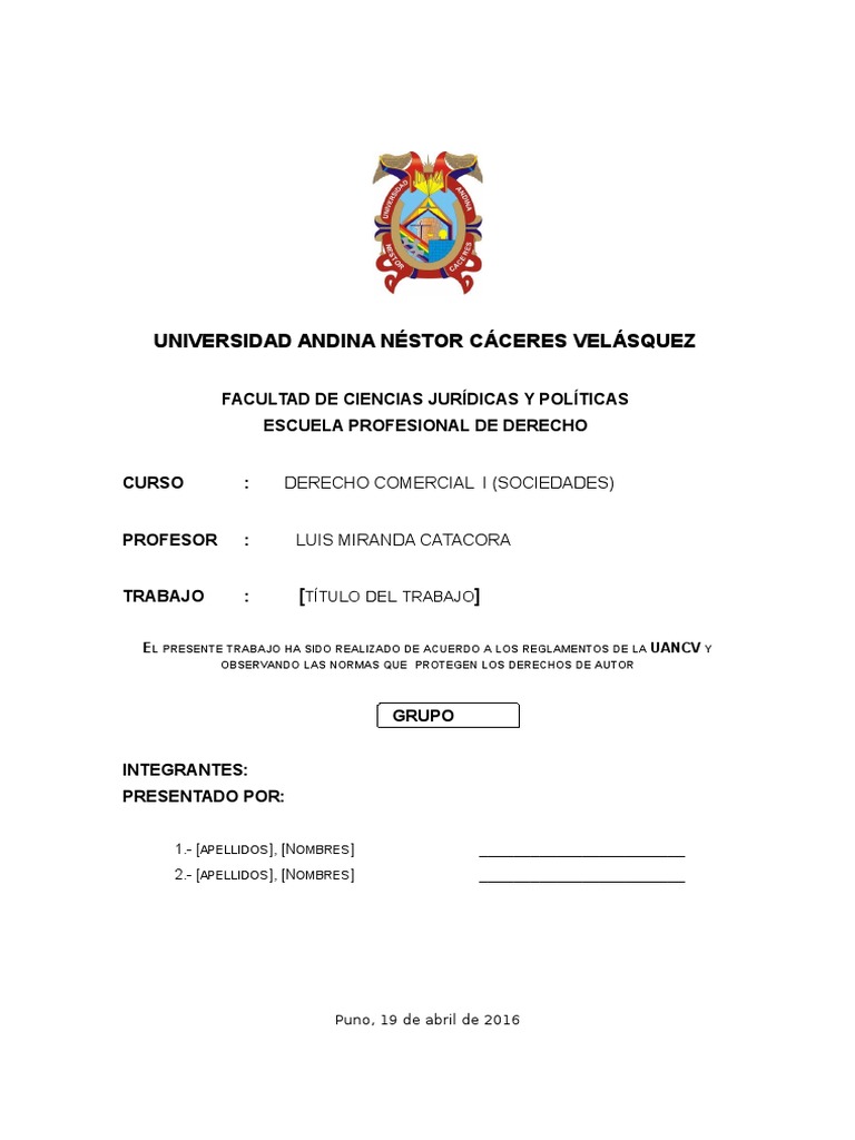 Caratula UANCV | PDF